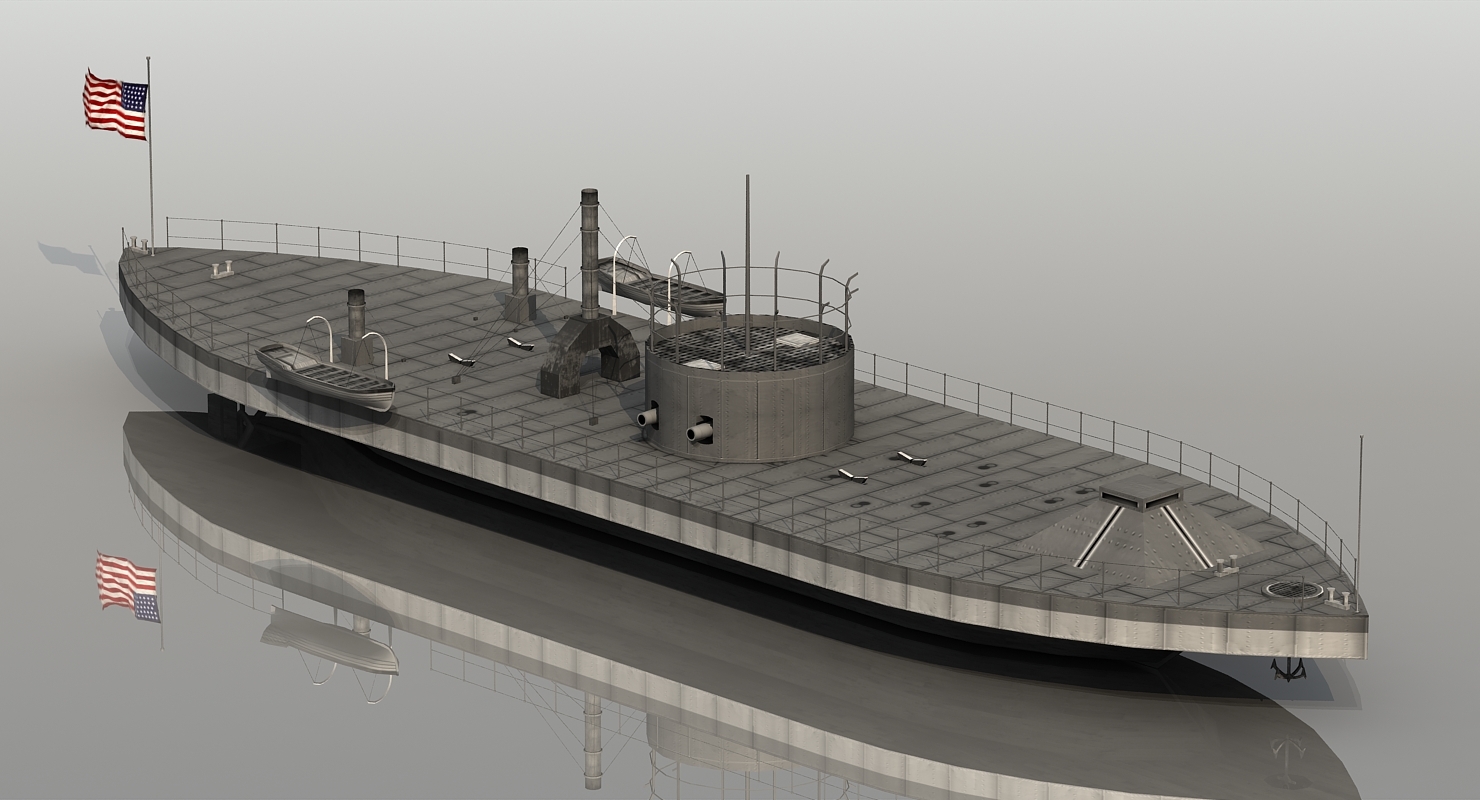 Uss monitor 3D model - TurboSquid 1355785