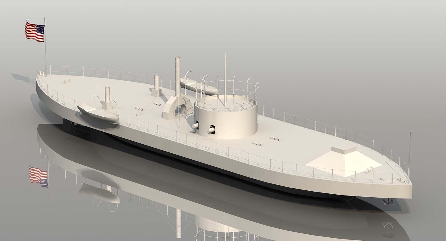 Uss monitor 3D model - TurboSquid 1355785