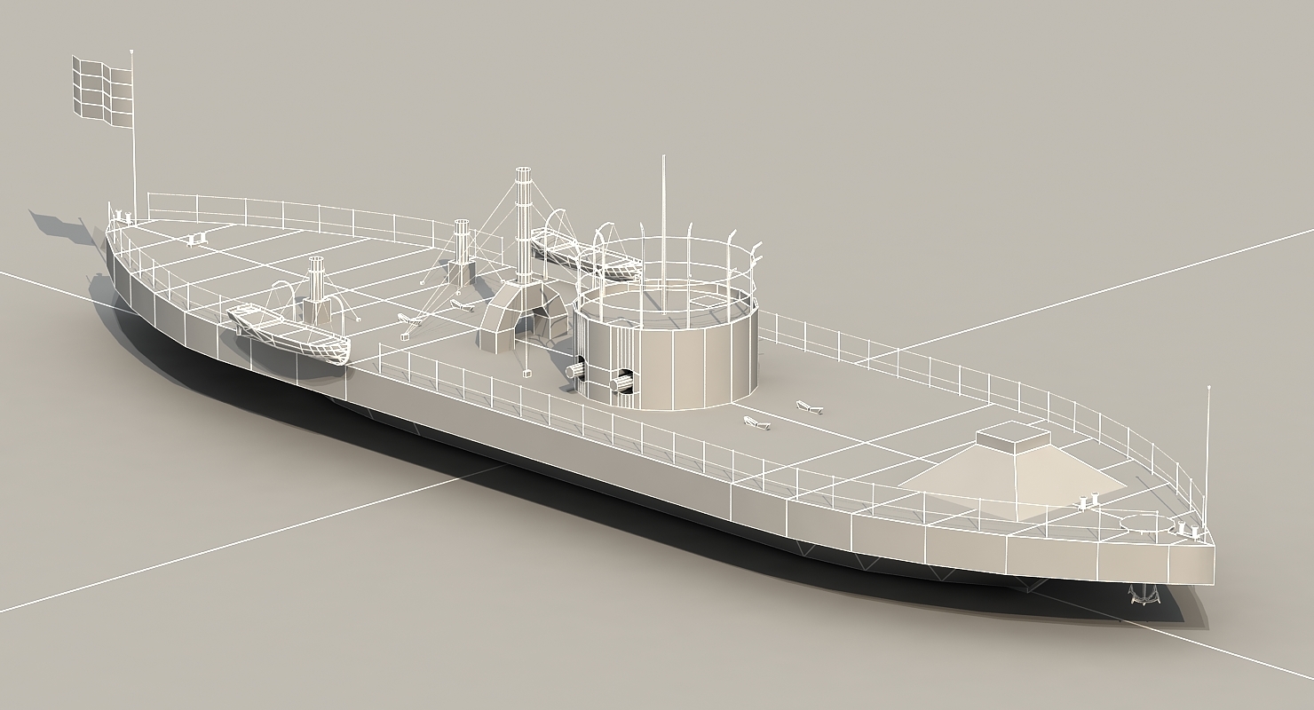Uss monitor 3D model - TurboSquid 1355785