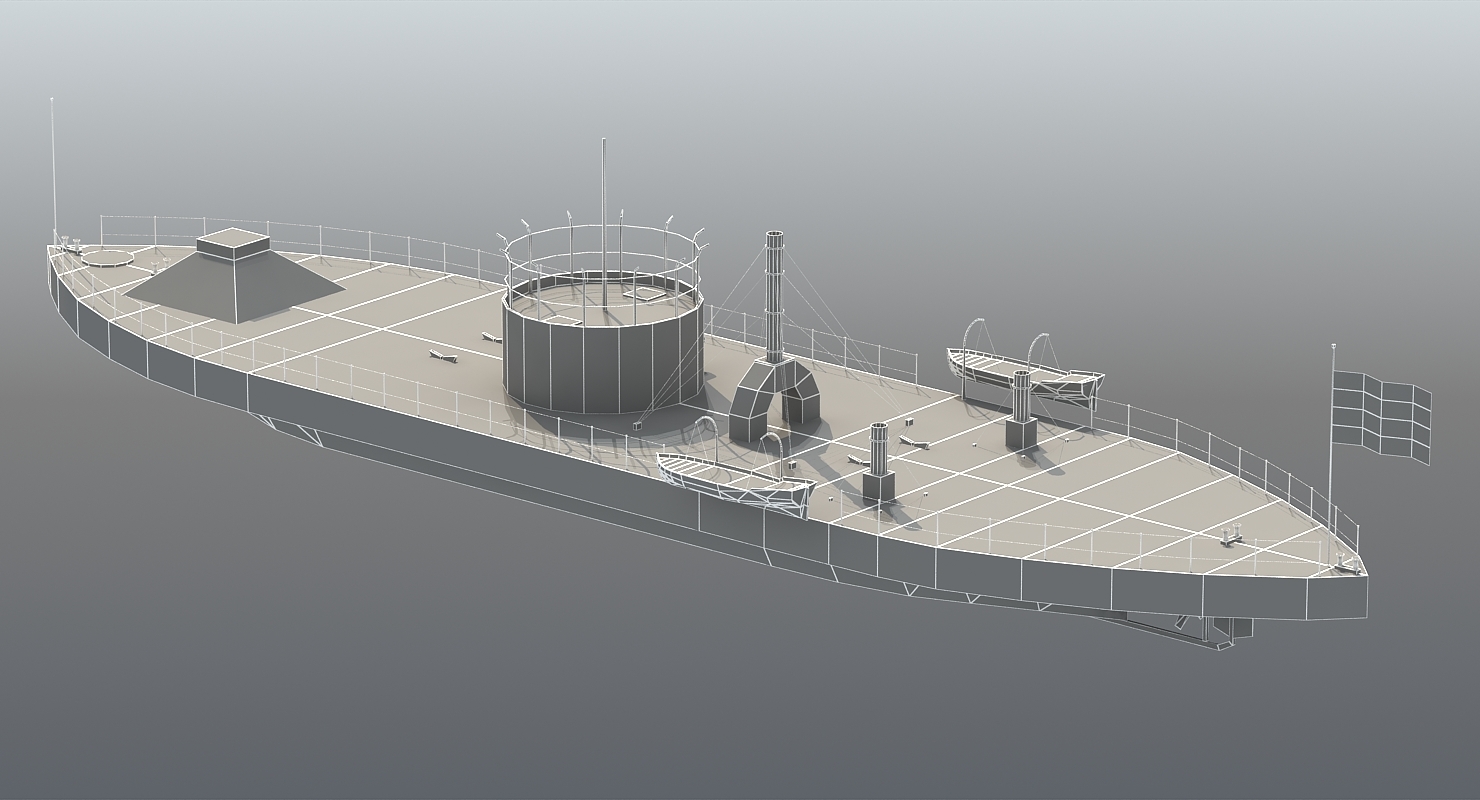 Uss monitor 3D model - TurboSquid 1355785