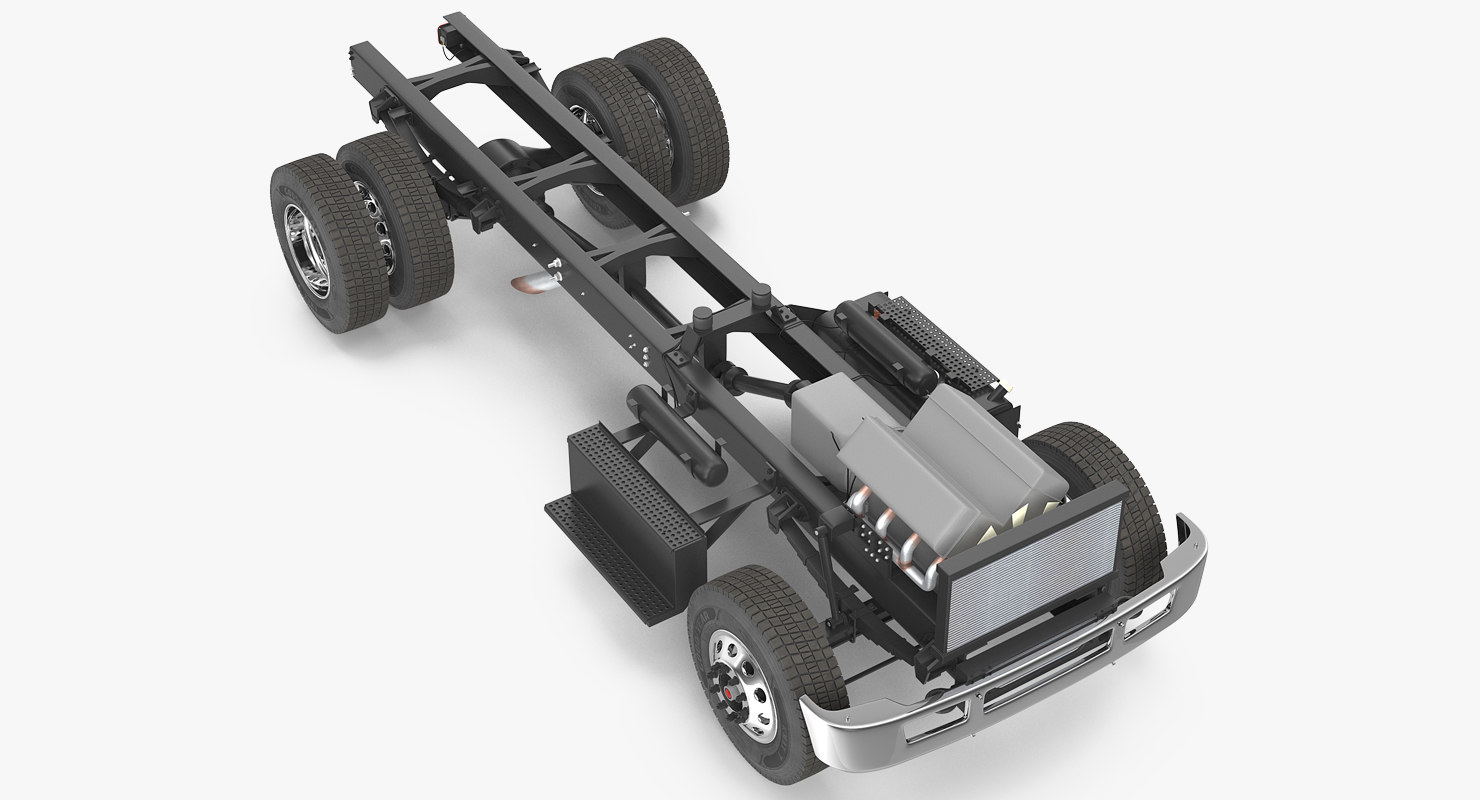 Chassi de caminhão com motor simples Modelo 3D - TurboSquid 1356354