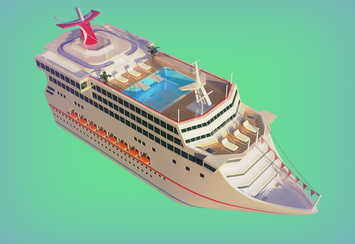 3D cartoon boat model - TurboSquid 1356359