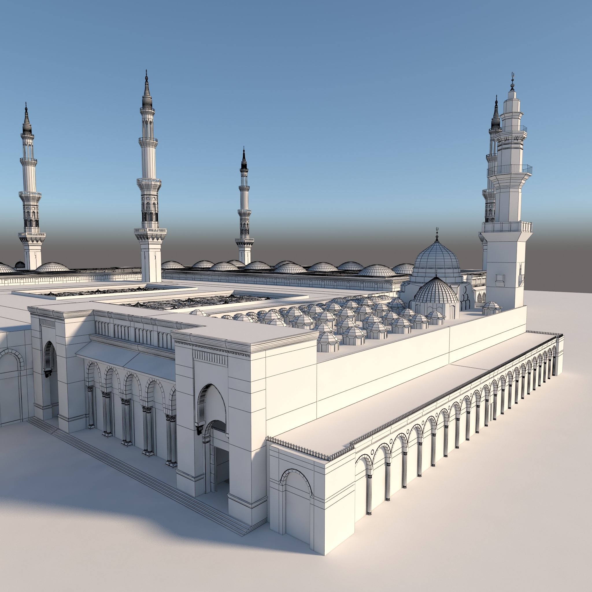 Masjid nabawi 3D model - TurboSquid 1357844