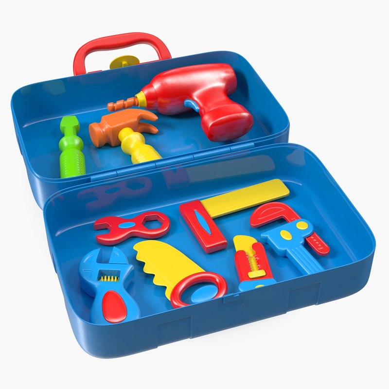 Plastic toy tools set 3D model - TurboSquid 1356740
