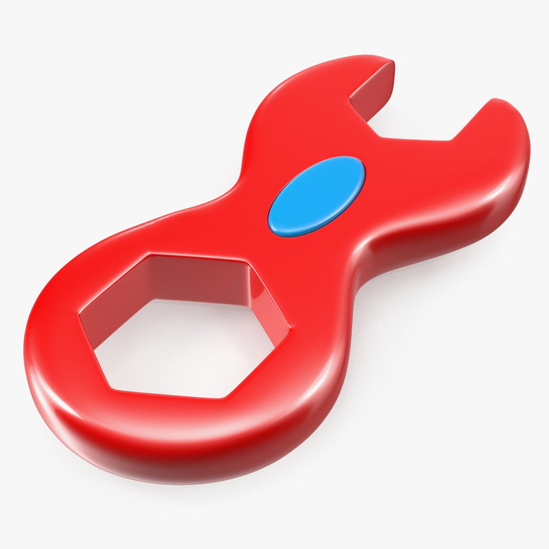 Plastic toy wrench 3D model - TurboSquid 1357102