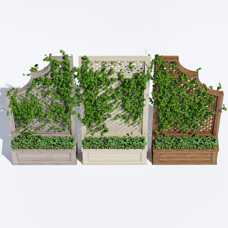 3D trellises planters model - TurboSquid 1356647