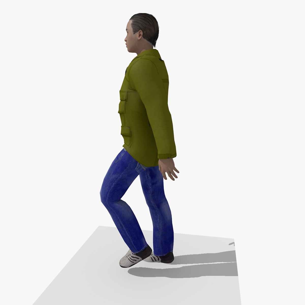3D model casual walking facial expression - TurboSquid 1356684