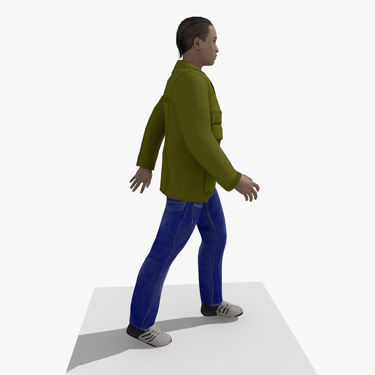 3D model casual walking facial expression - TurboSquid 1356684