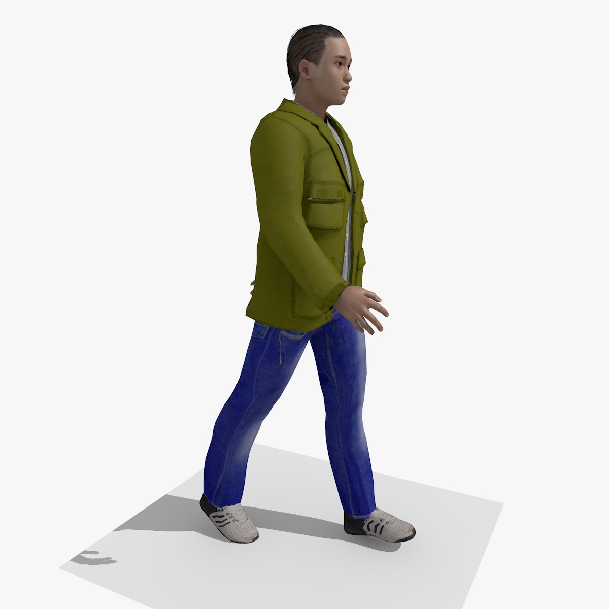 3D model casual walking facial expression - TurboSquid 1356684