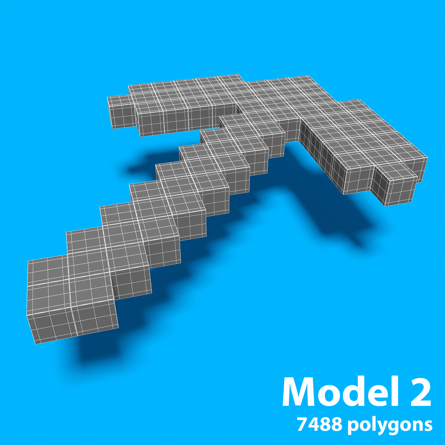Modello 3D Minecraft Piccone - TurboSquid 1357067