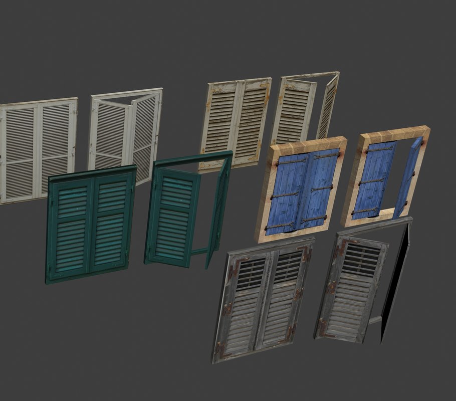 3D shutter set model - TurboSquid 1357043