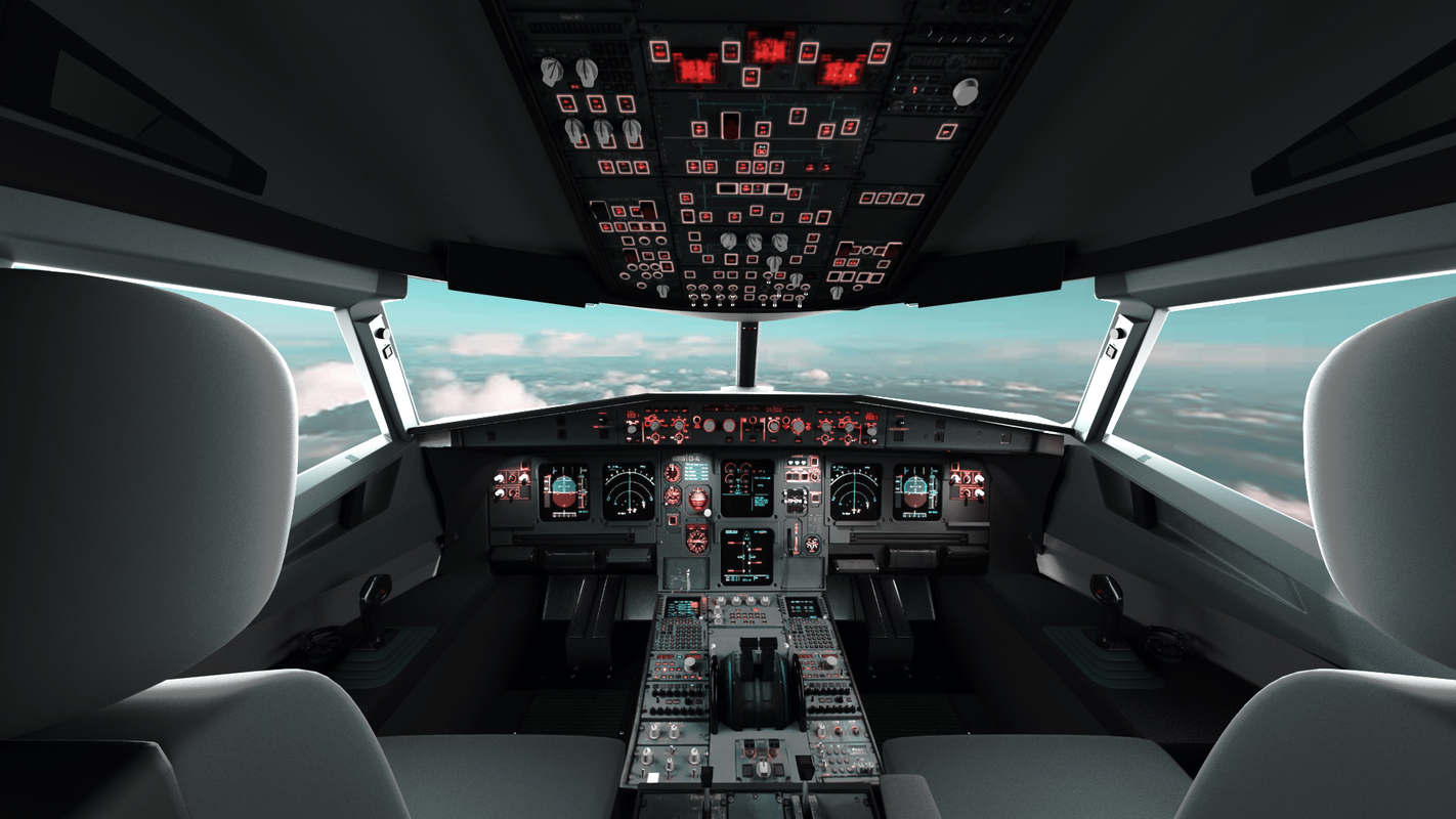 비행기 조종실 (A320) 3D 모델 - TurboSquid 1357125