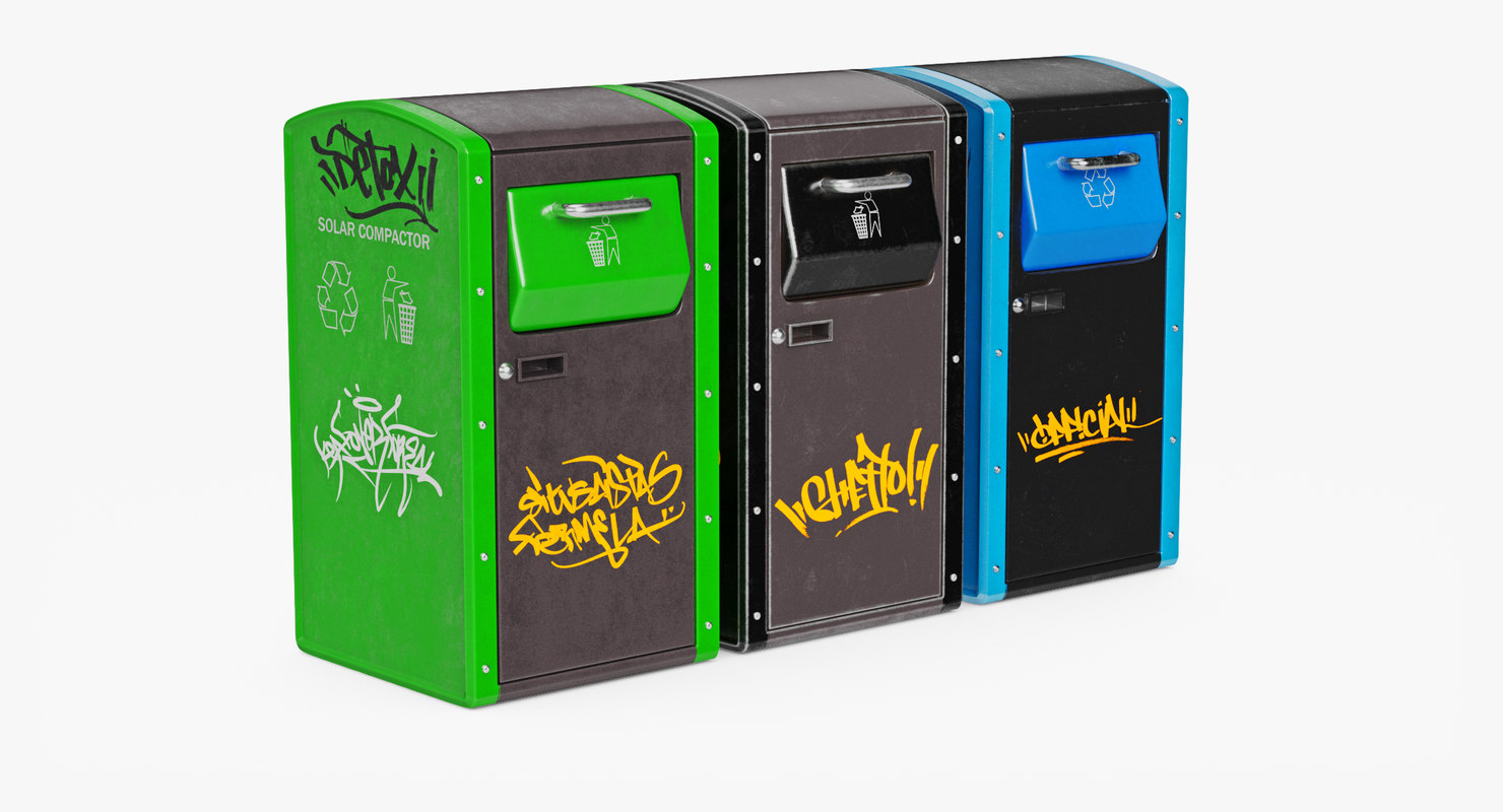 3D recycling trash model - TurboSquid 1357302