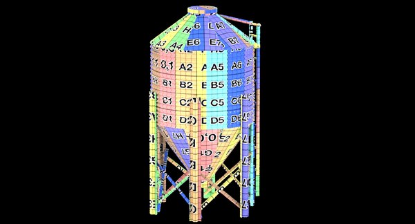 3d chicken silo feed model