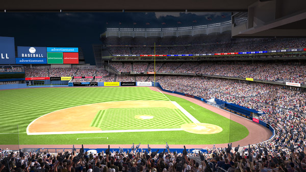 3d yankee stadium audience animations