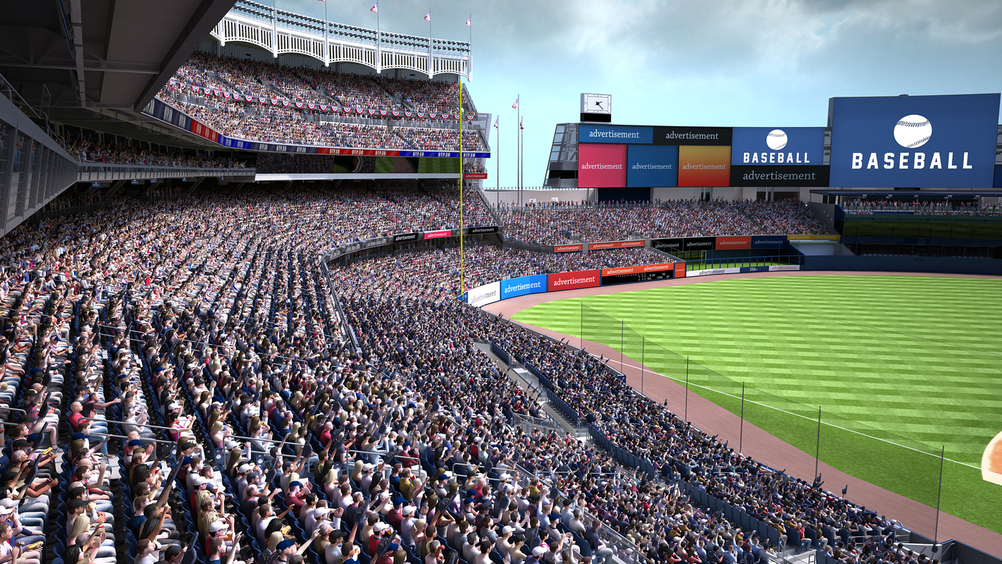 3d yankee stadium audience animations