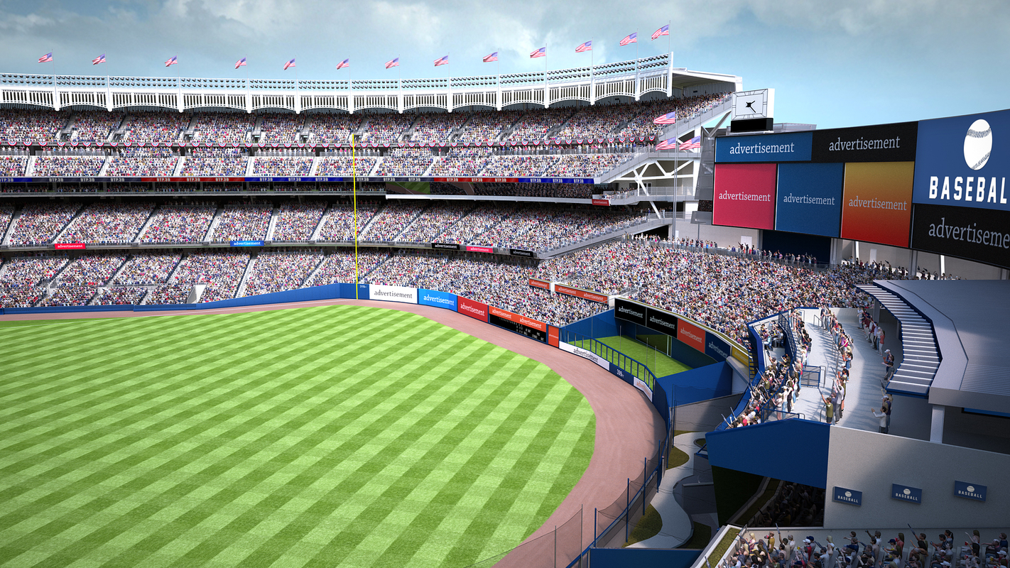 3d yankee stadium audience animations