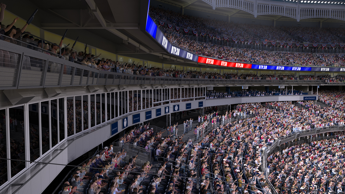 3d yankee stadium audience animations
