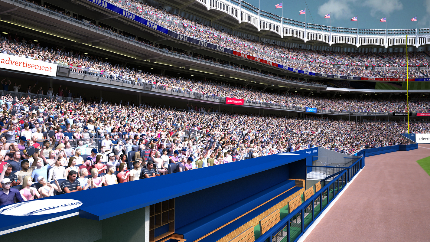 3d yankee stadium audience animations