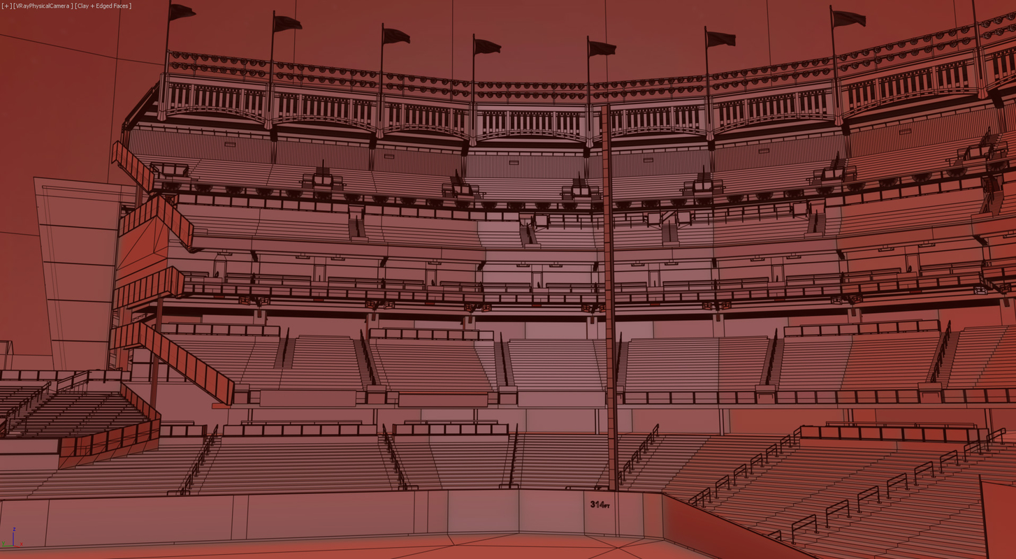 3d yankee stadium audience animations