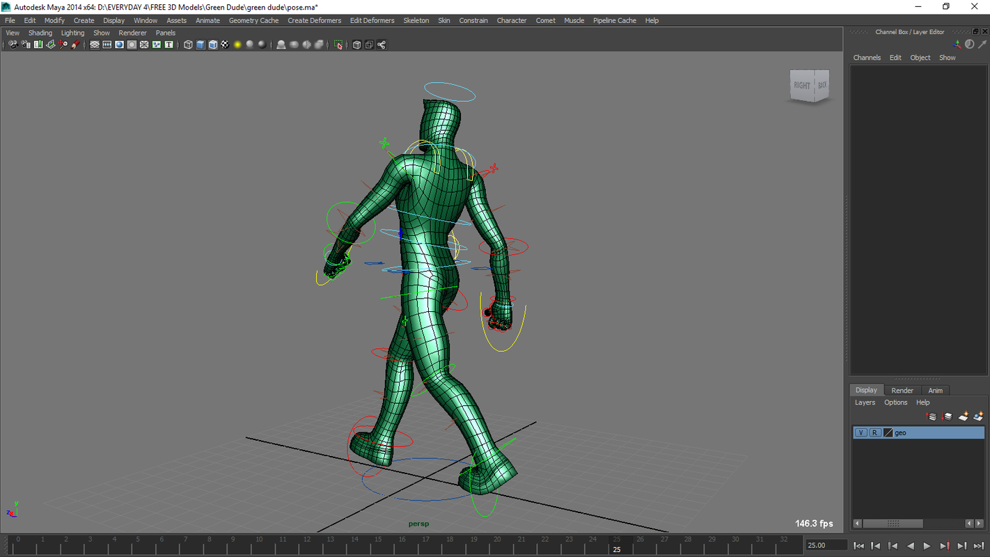 Free green dude rigged model - TurboSquid 1357397