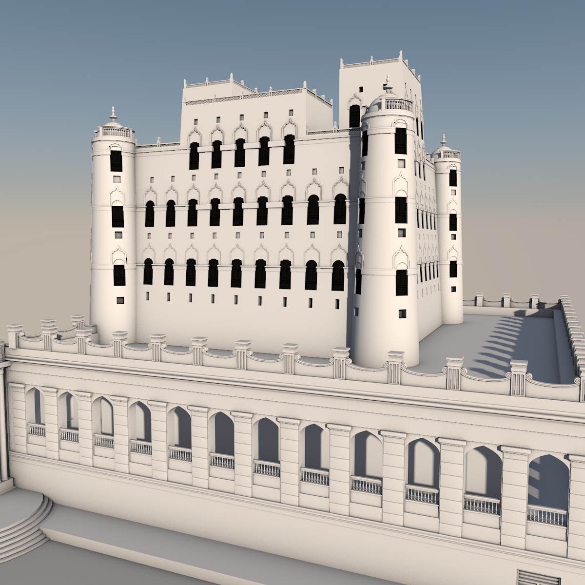 3D seiyun palace kathiri model - TurboSquid 1357550