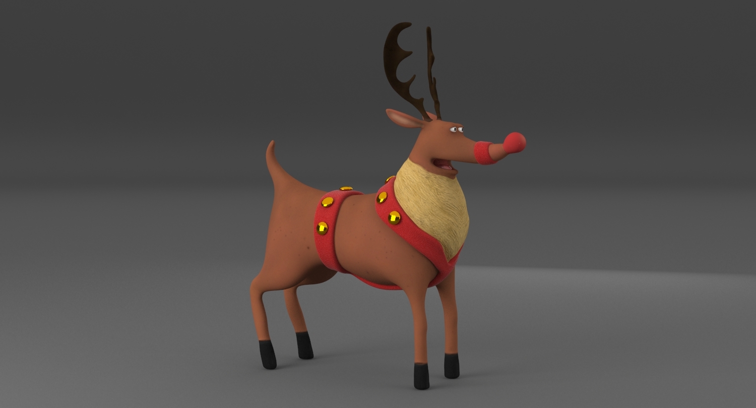 Cartoon reindeer animation 3D model - TurboSquid 1357787