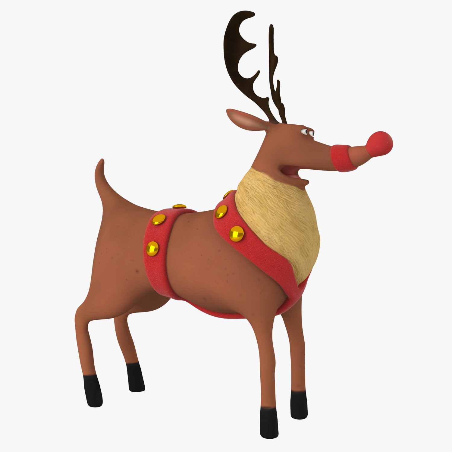 Cartoon reindeer animation 3D model - TurboSquid 1357787
