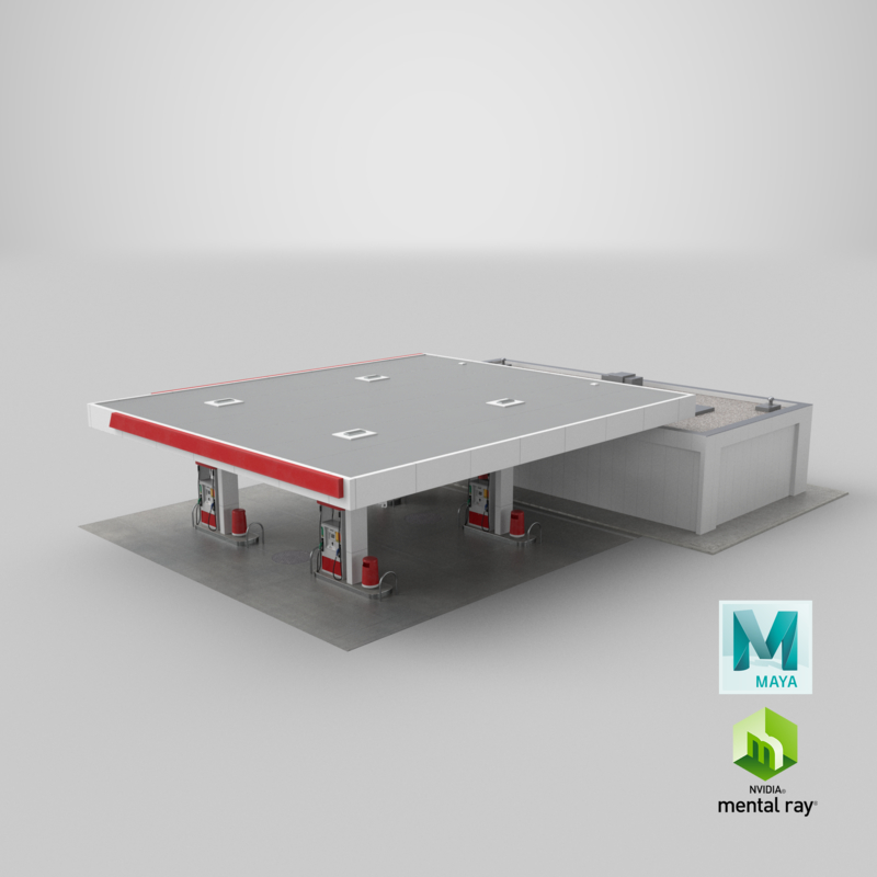 Petro station 3D - TurboSquid 1172175