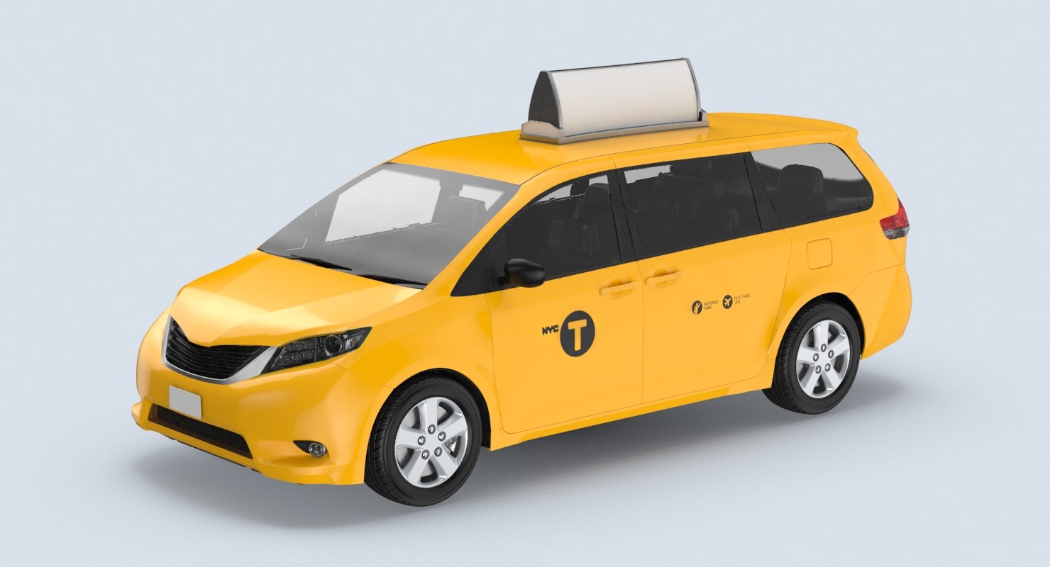 Modern-new-york-city-taxi-02---with-labels 3D model - TurboSquid 1358036