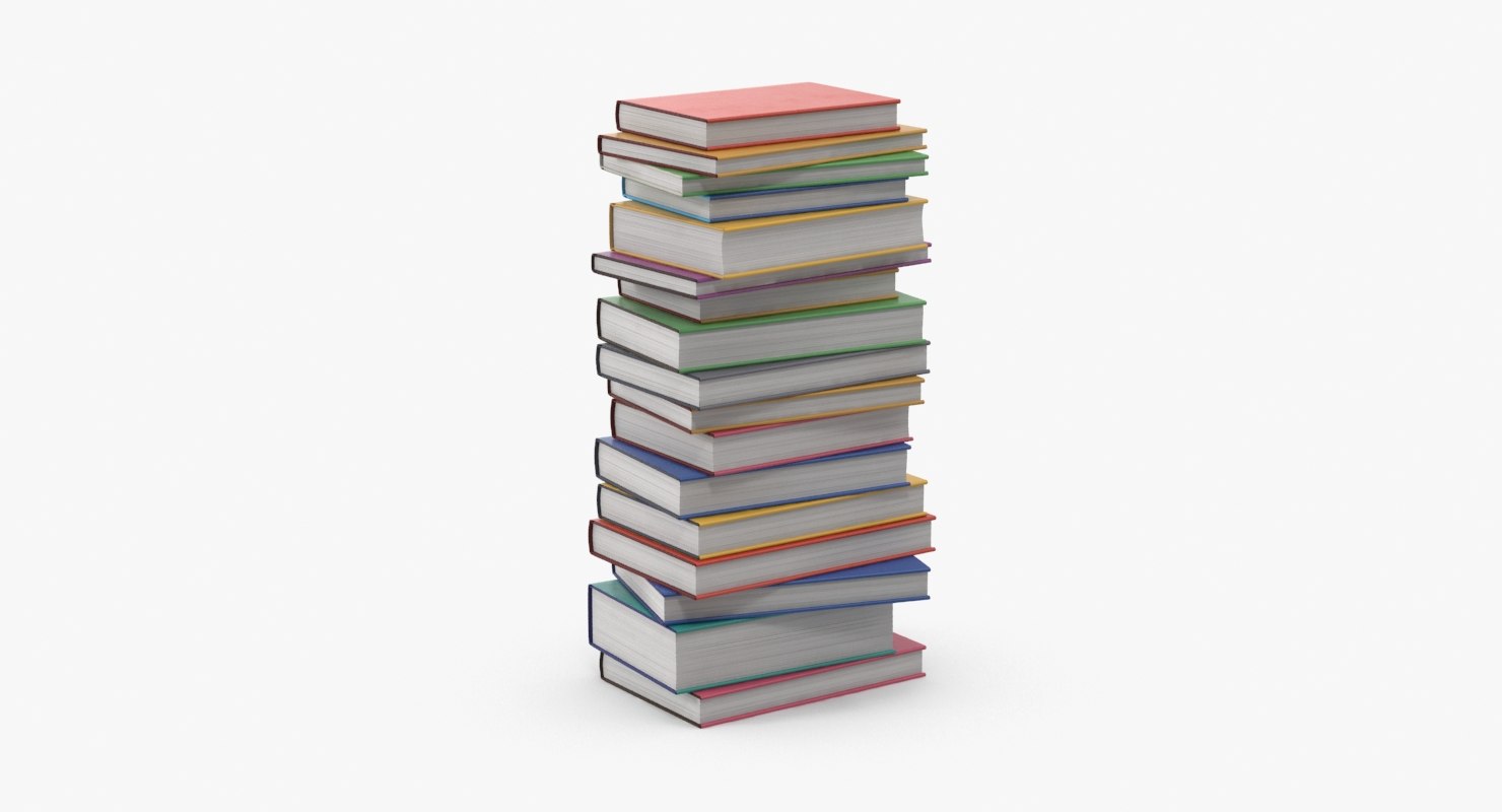 3D stack books - - TurboSquid 1358057