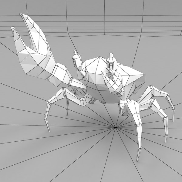 Low-poly cartoon crab 3D model - TurboSquid 1358205