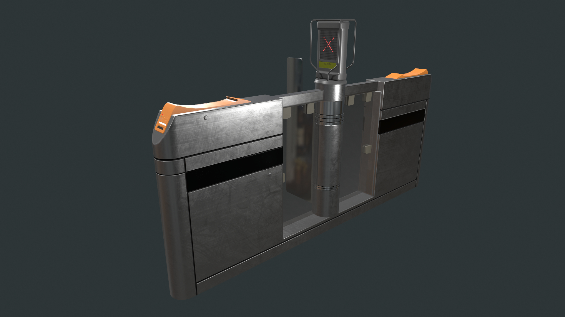 3D model automated ticket barriers - TurboSquid 1358290