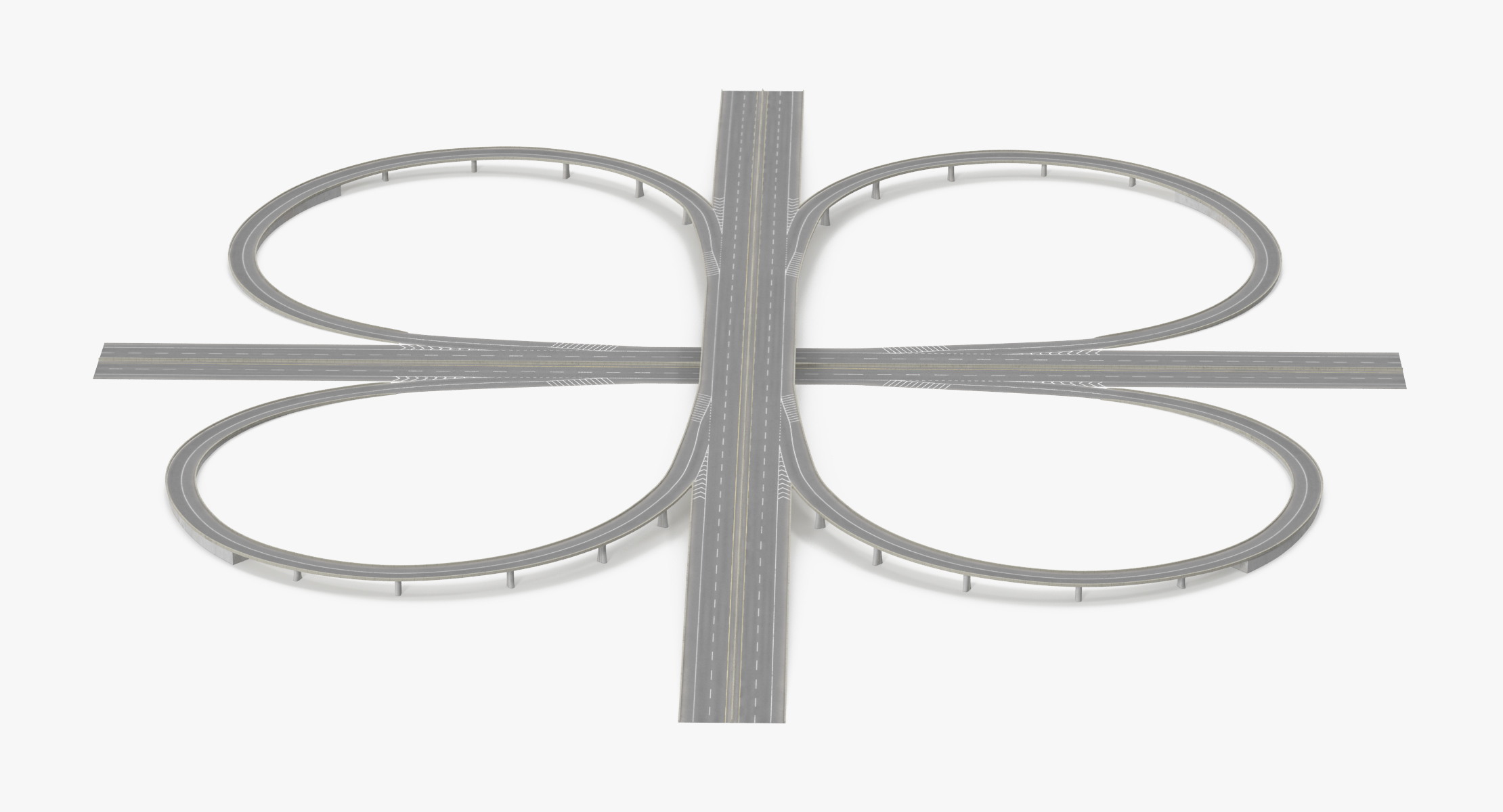 3D model cloverleaf highways - TurboSquid 1358350