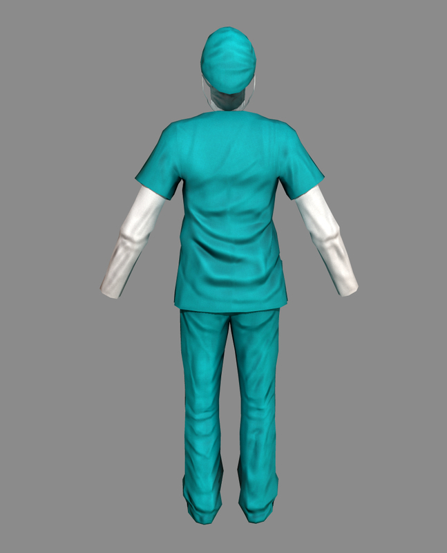 Surgeon dress 3D - TurboSquid 1358505