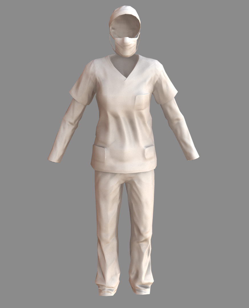 Surgeon dress 3D - TurboSquid 1358505