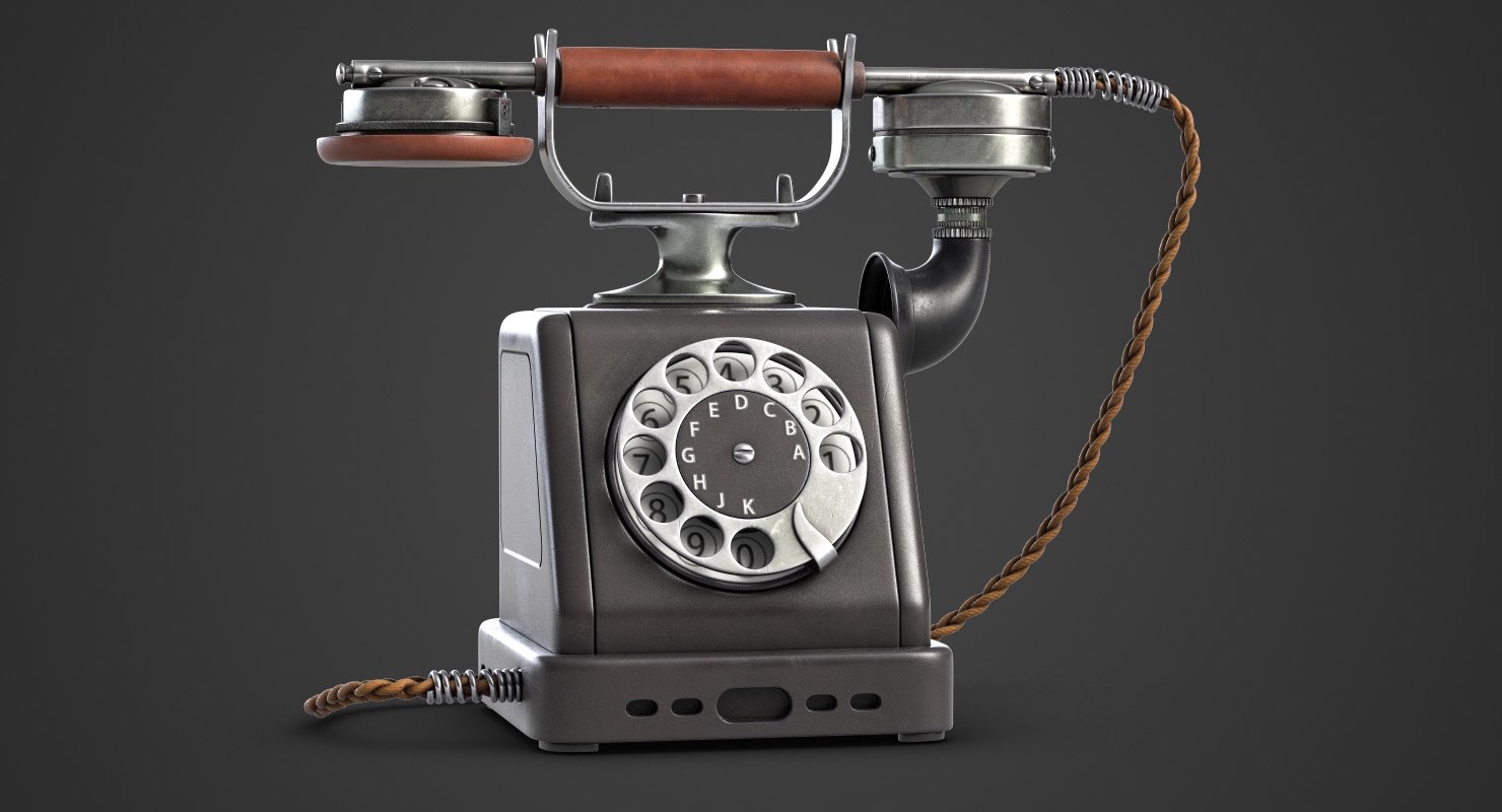 Retro telephone 4 3D model - TurboSquid 1358887