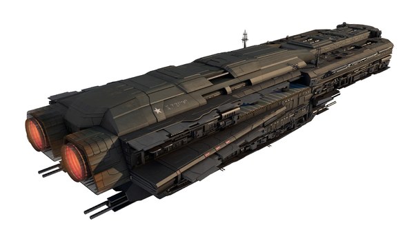 huge space cruiser allied 3d obj