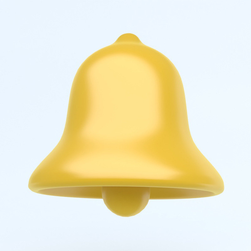 3D xmas icon bell model - TurboSquid 1359410