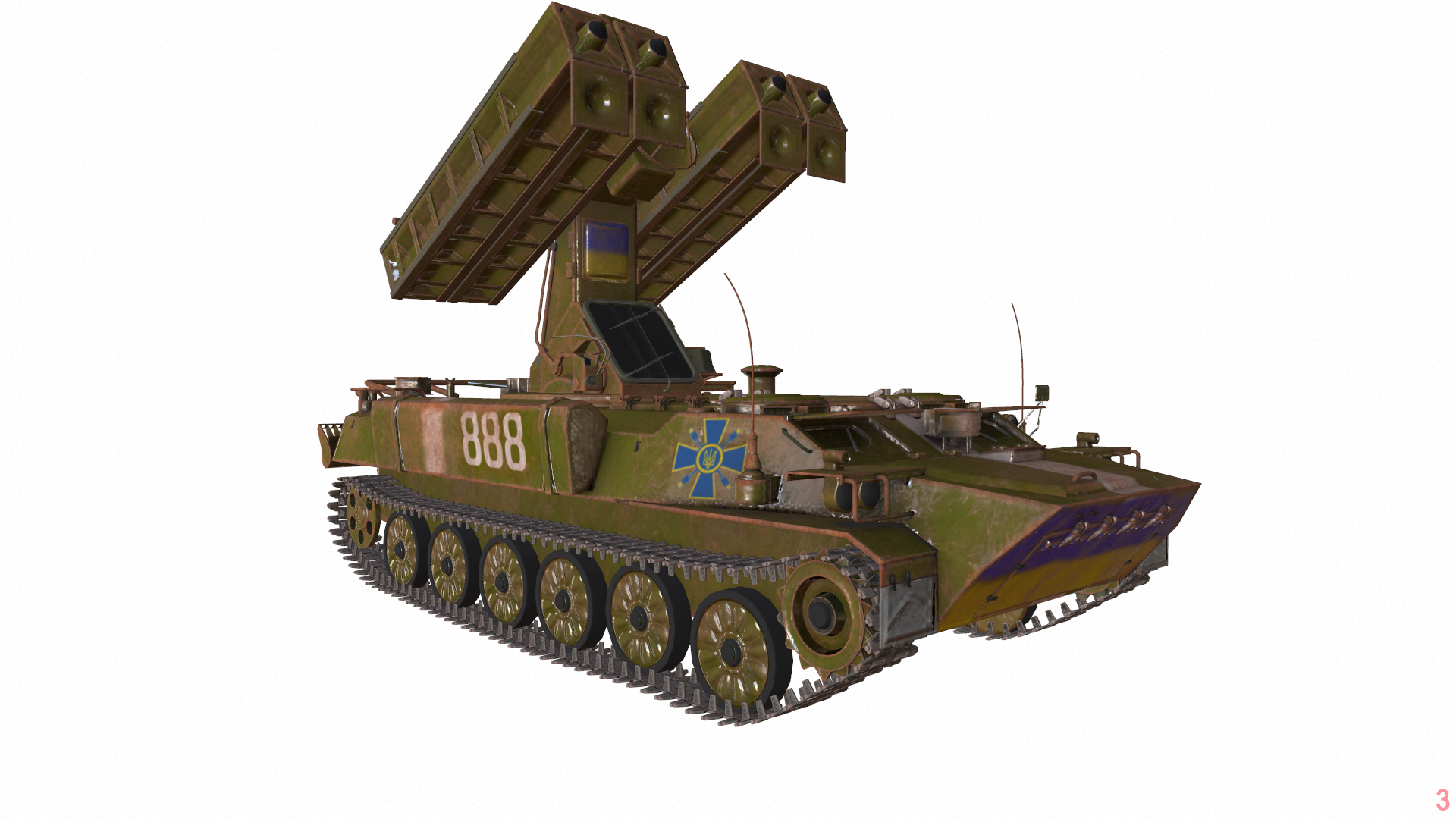 9k35 strela-10 3D model - TurboSquid 1359421