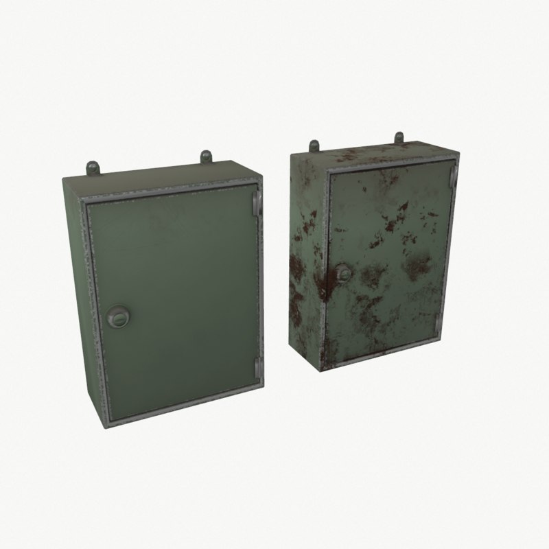 3D cabinet locker old rusty model - TurboSquid 1359511