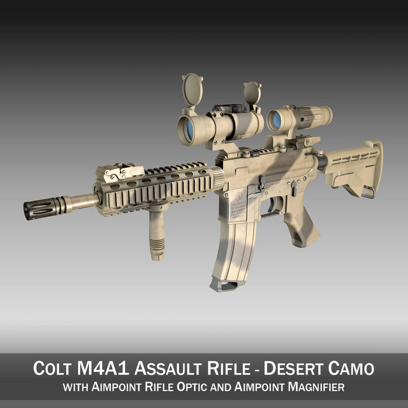 colt m4a1 sopmod aimpoint 3d model