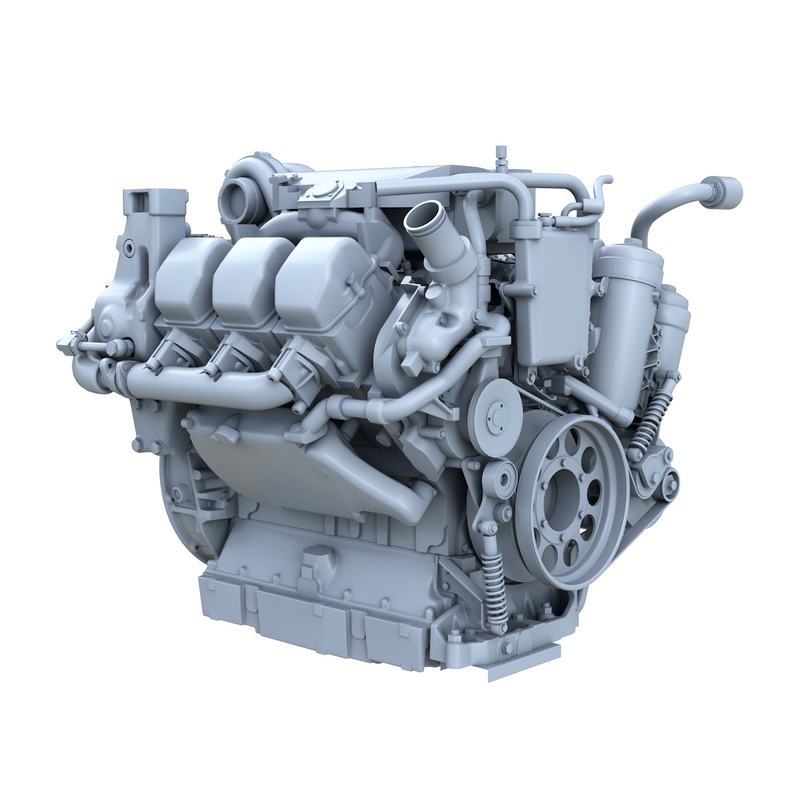 engine diesel truck 3d model