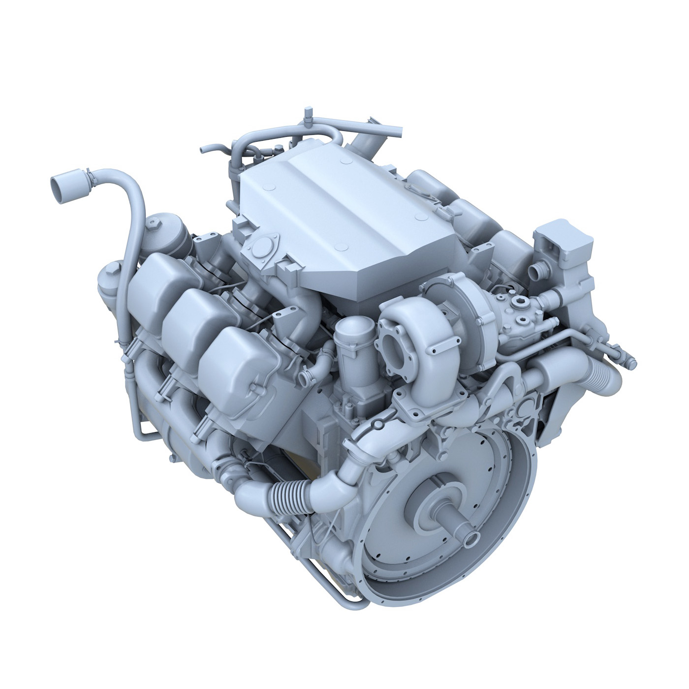 engine diesel truck 3d model