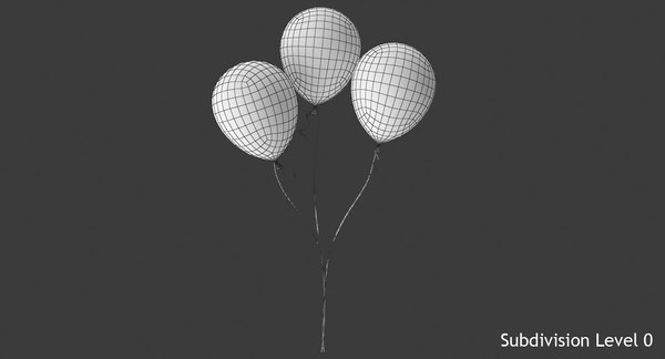 Colorful balloons 3D model - TurboSquid 1359622