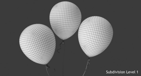 Colorful balloons 3D model - TurboSquid 1359622