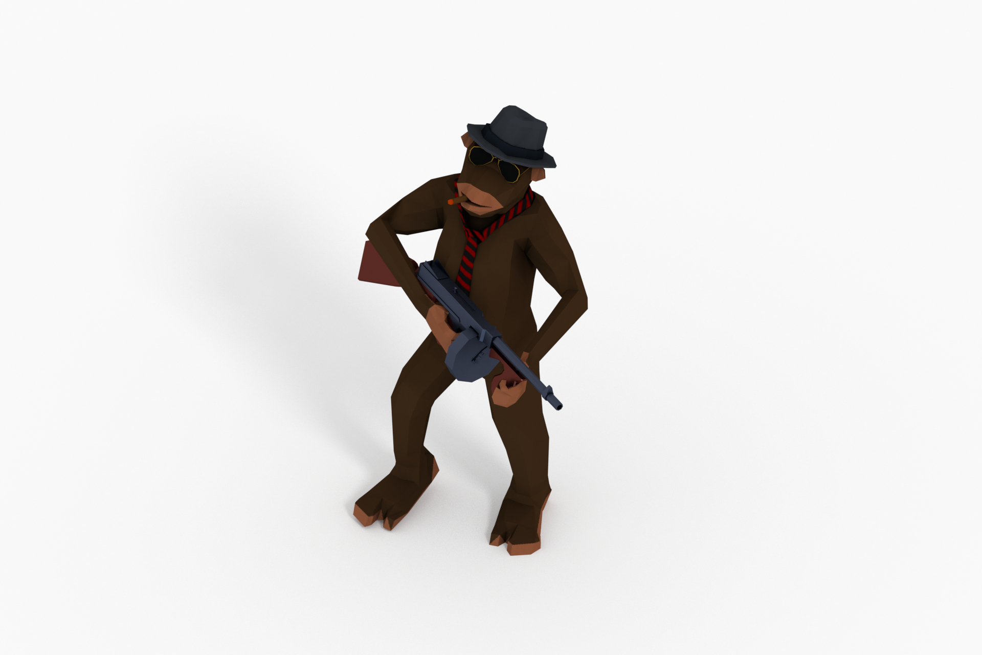3D monkey gangster model - TurboSquid 1359677