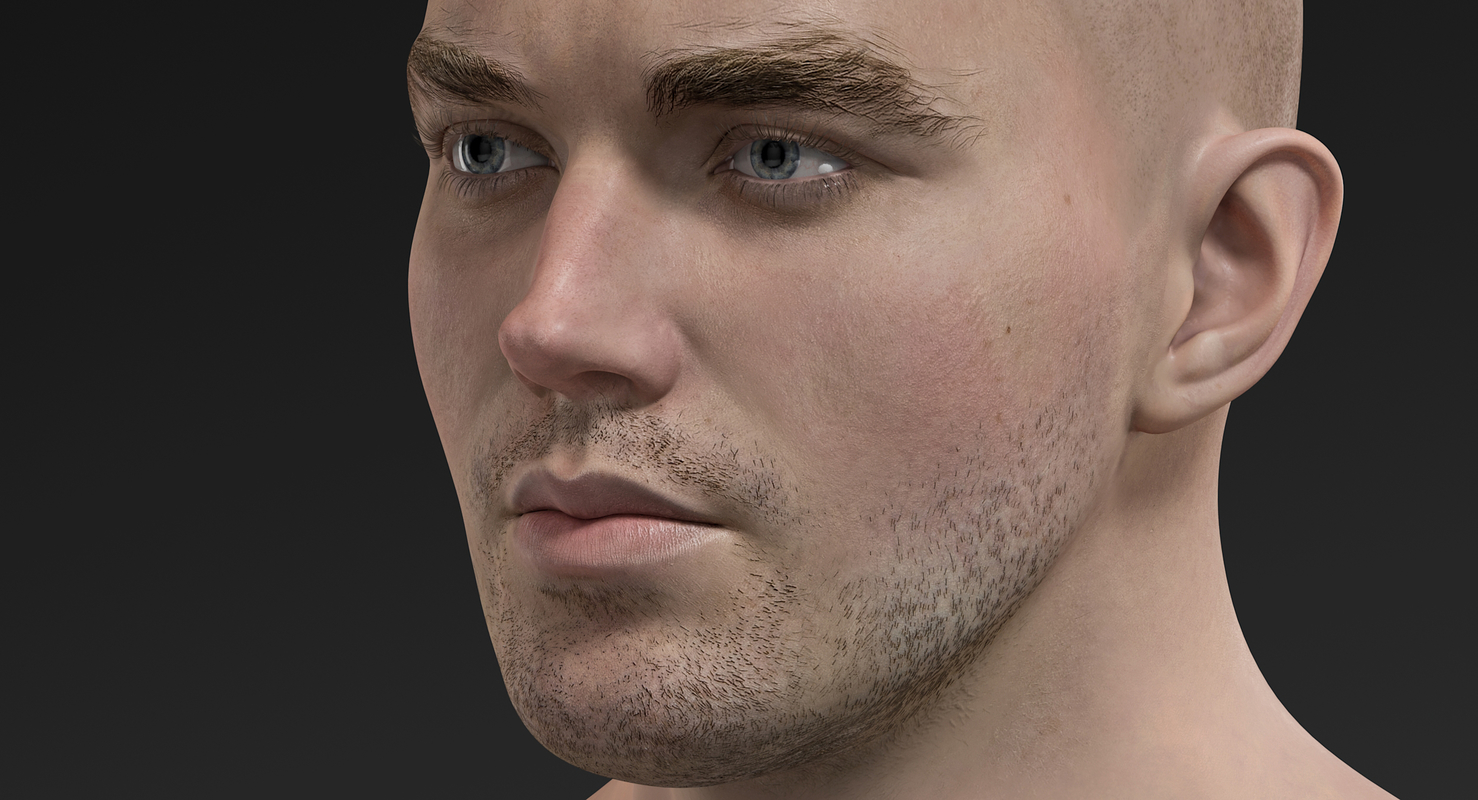 3D male head - TurboSquid 1359672
