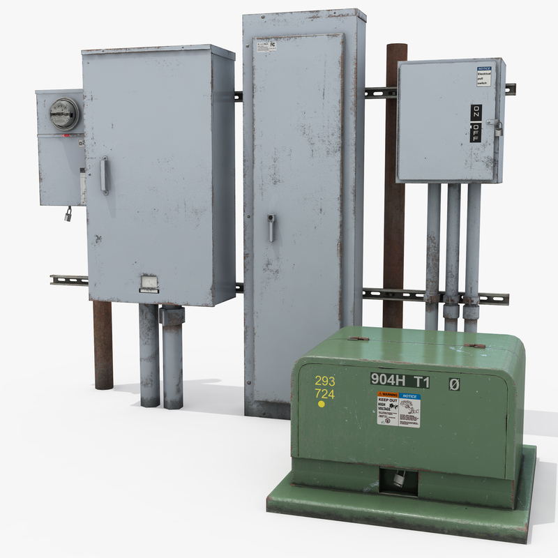 Electrical boxes panel 3D - TurboSquid 1359714