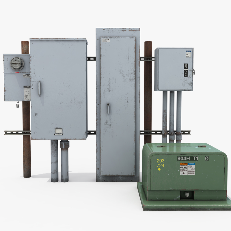 Electrical boxes panel 3D - TurboSquid 1359714